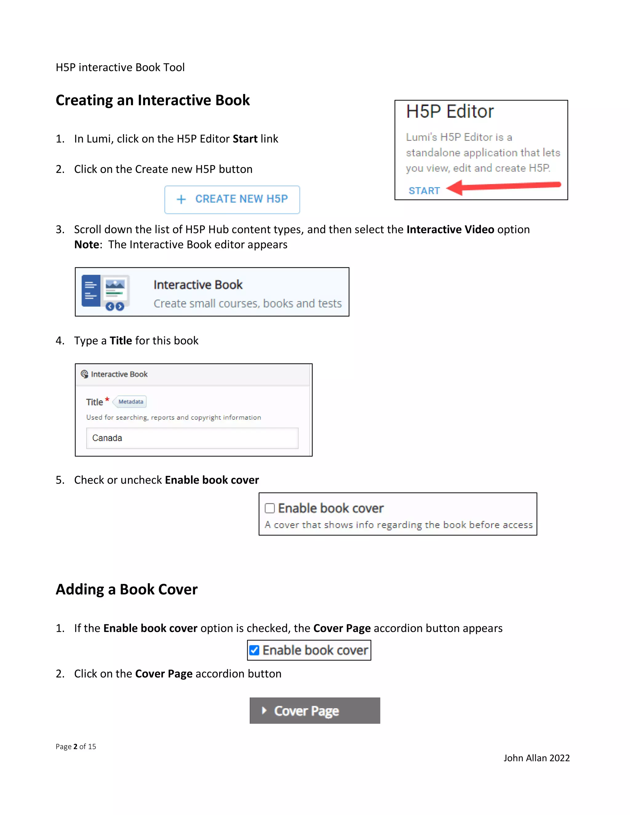 H5P Interactive Book Overview | PDF