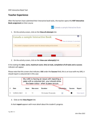 H5P Interactive Book Overview | PDF