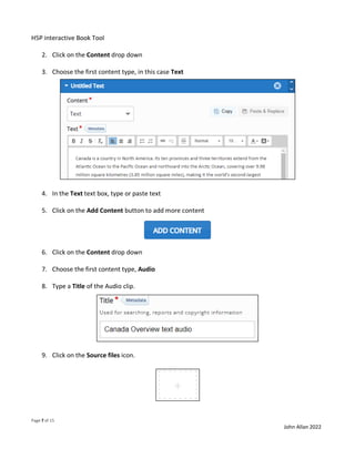 H5P Interactive Book Overview | PDF