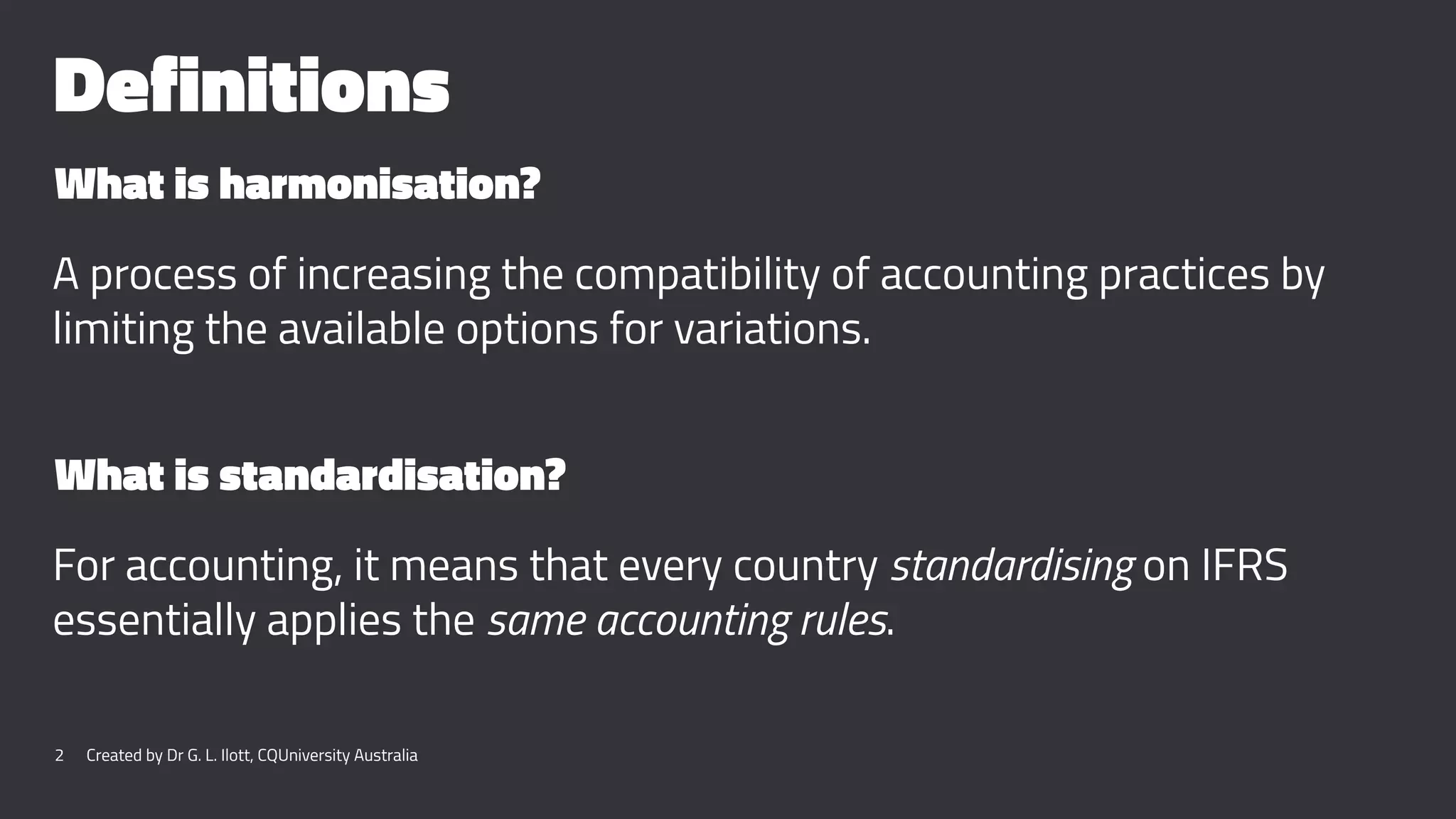 3.3 IFRS harmonisation vs standardisation | PDF