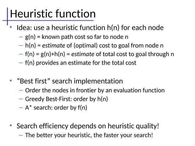Heuristic Search Algorithm in AI and its Techniques | PPT | Search | Internet