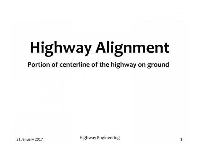 03 Highway Alignment.pdf | Civil Engineering Industry | Industries