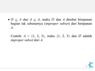 Matematika Diskrit - 03 himpunan - 02 | PPT