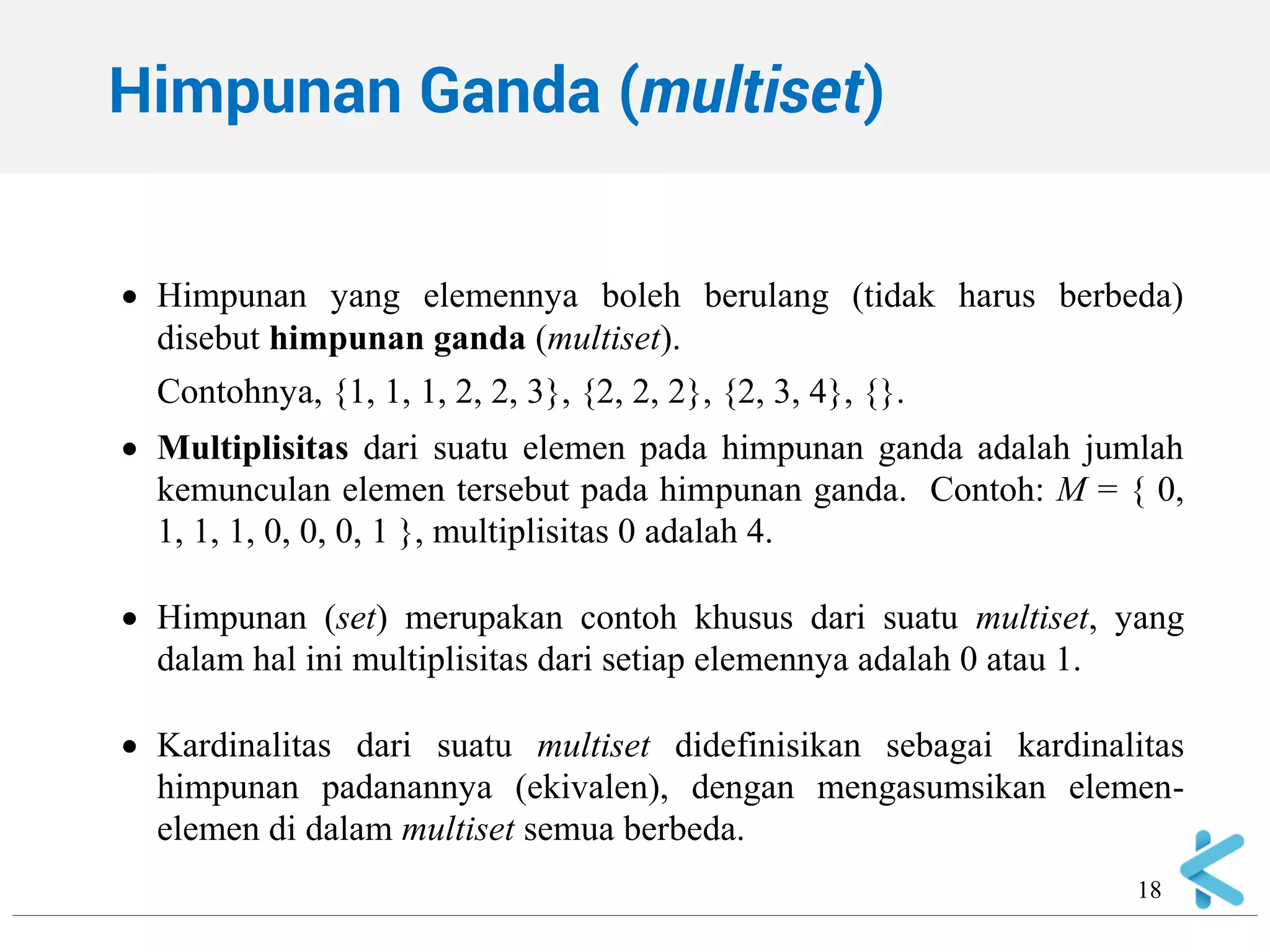 Matematika Diskrit - 03 himpunan - 04 | PDF