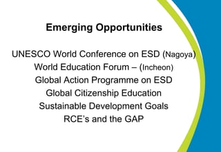 Global trends on ESD, Charles Hopkins | PPTX