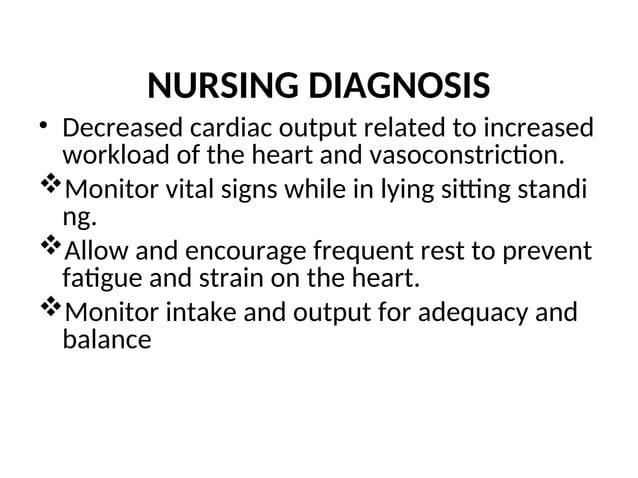 Hypotension and its treatment and management | PPT