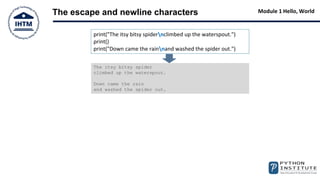 IHTM Python PCEP Hello World | PPT