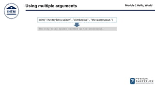 IHTM Python PCEP Hello World | PPT