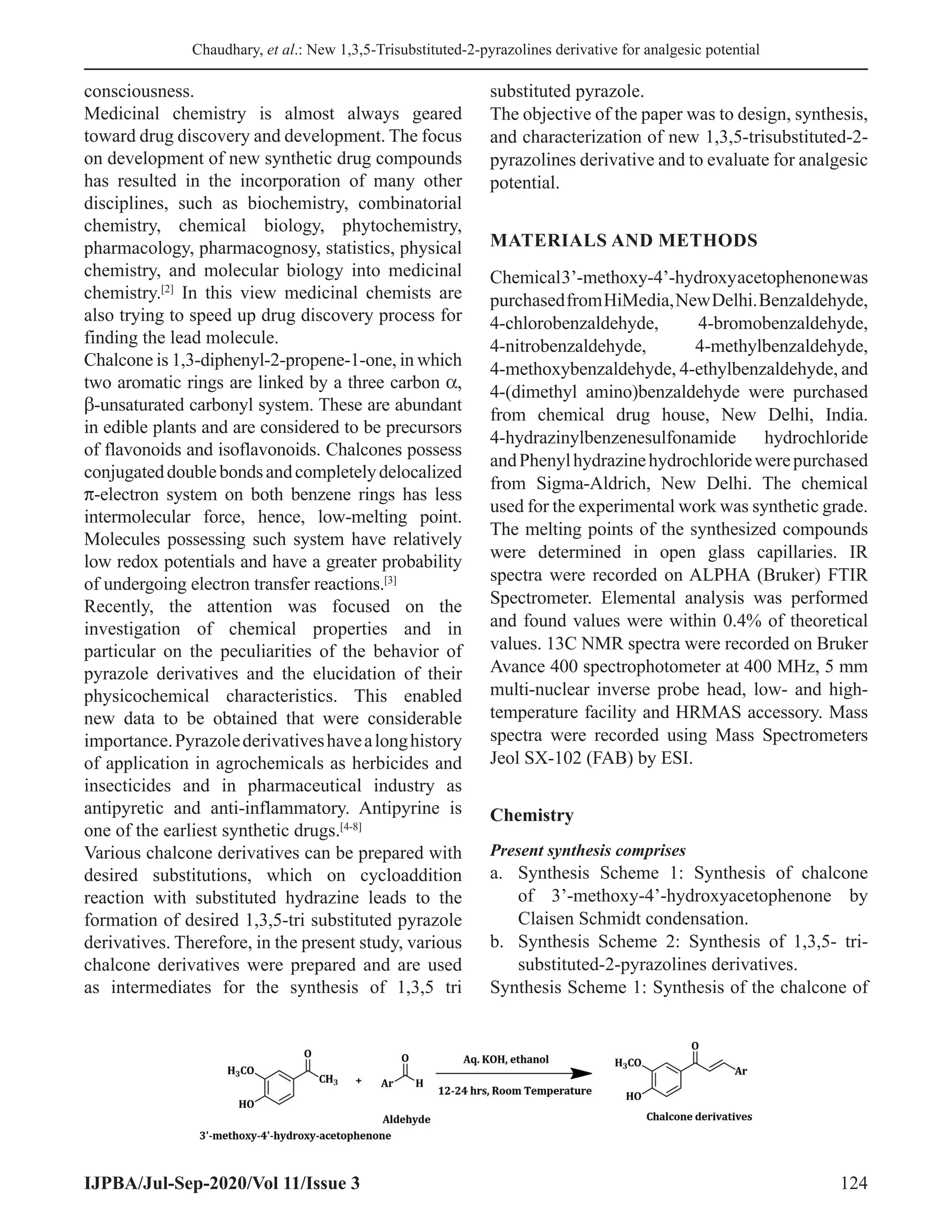 Design, Synthesis, and Characterization of New 1,3,5-Trisubstituted-2 ...