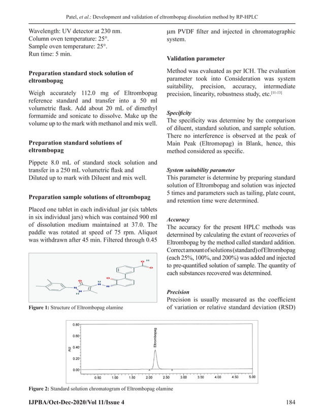 Dissolution Method Validation with Reverse Phase Chromatographic Method for Determination of ...