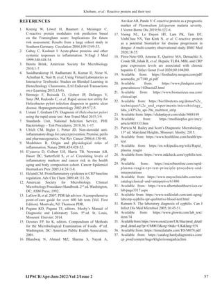 A Concise Review on C-Reactive Protein and their Test | PDF