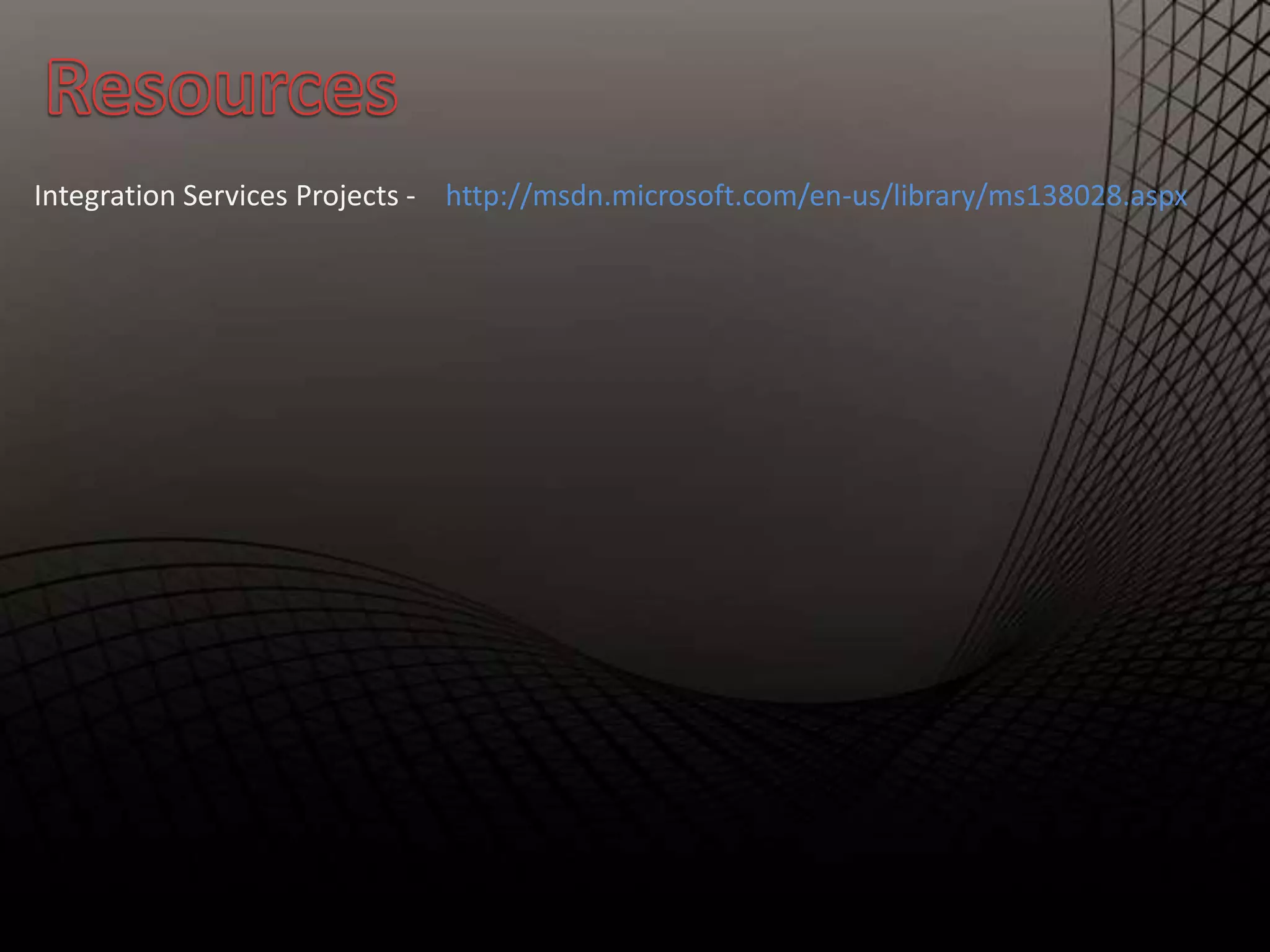 03 Integration Services Project | PPTX