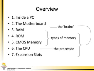 Internal components of PC | PPT