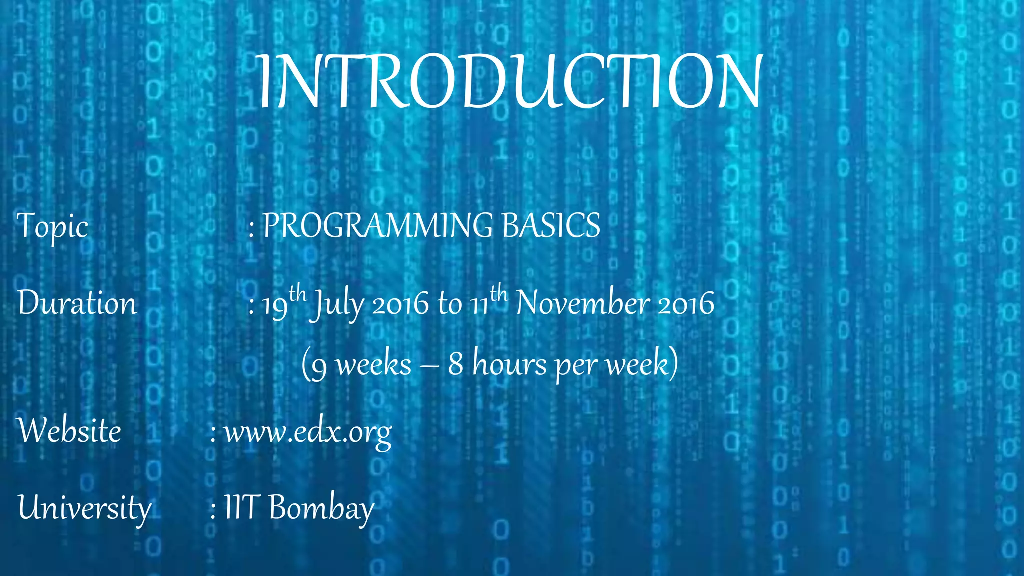 Programming Basics | PPTX