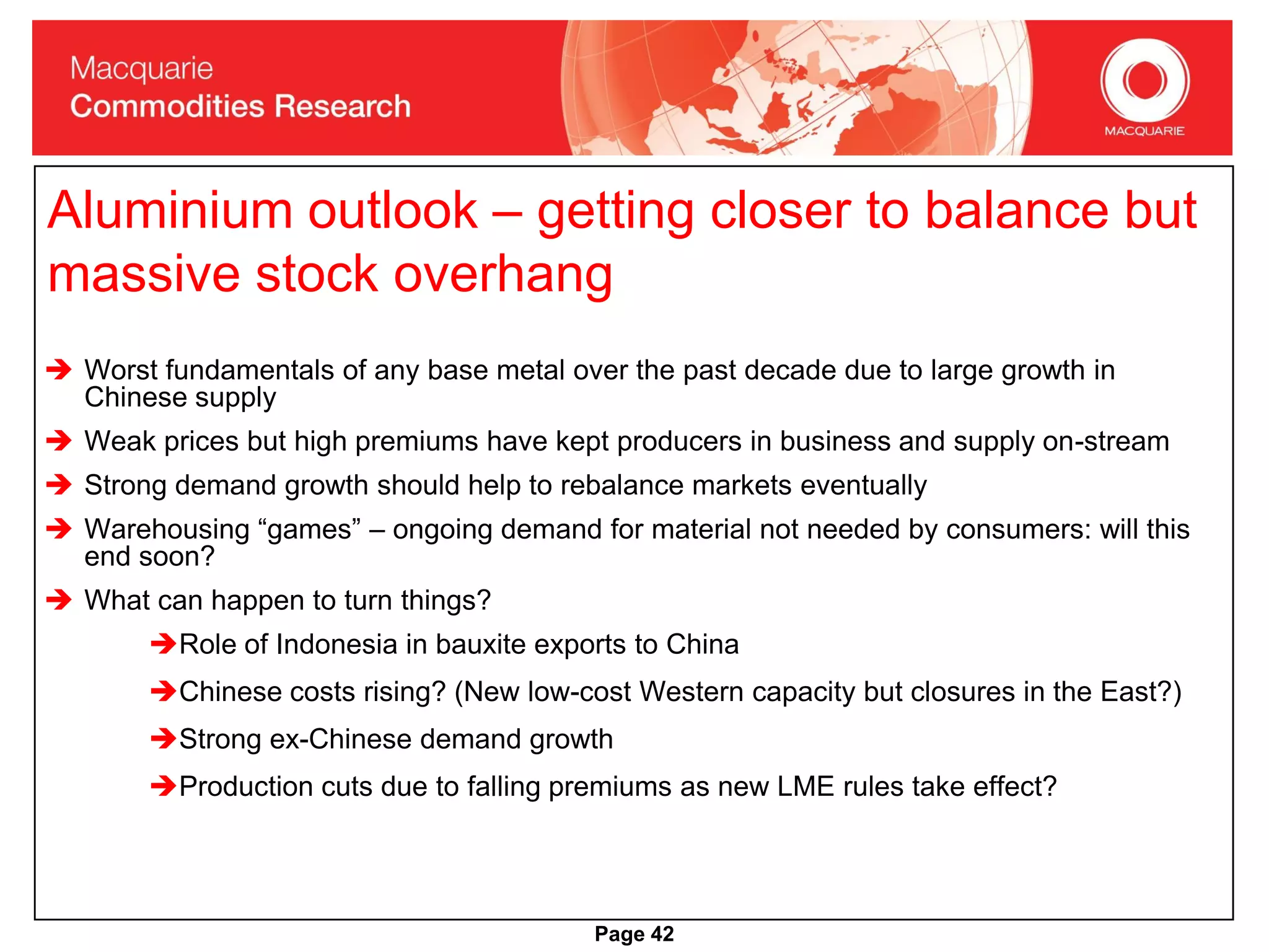 Base metals: outlook for supply and demand | PDF