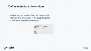 Expanding TIMES with Metadata: VEDA metadata integration and semantic classification of results ...