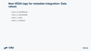 Expanding TIMES with Metadata: VEDA metadata integration and semantic classification of results ...