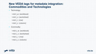 Expanding TIMES with Metadata: VEDA metadata integration and semantic classification of results ...