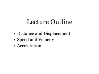 03 kinematics in one dimension | PPT