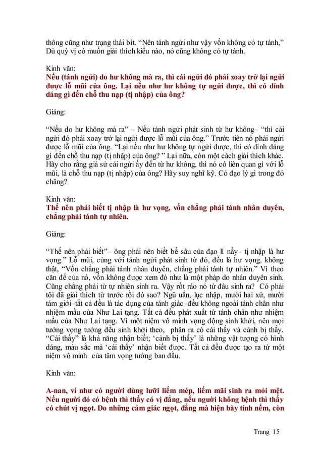 Giảng Kinh Lăng Nghiêm Quyển 3 | Hòa Thượng Tuyên Hóa Giảng | Bản Word | DOC