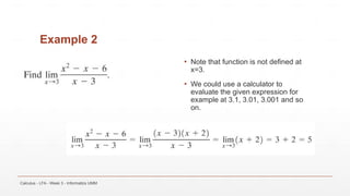 limits calculus for higher education 1234 | PPTX