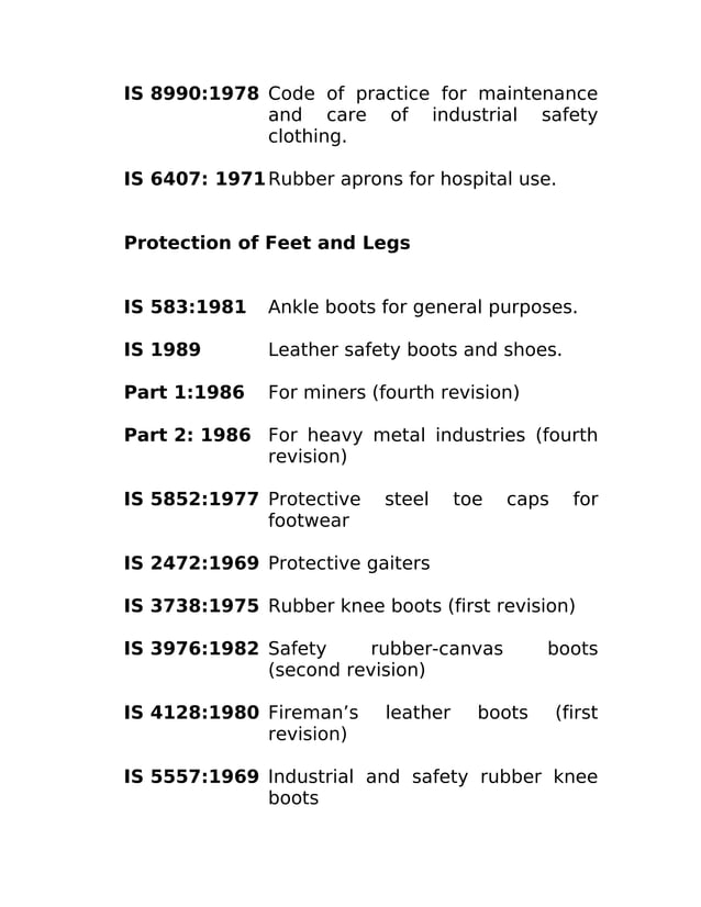 03 List of PPE Is Standards.pdf03 List of PPE Is Standards.pdf | Free ...
