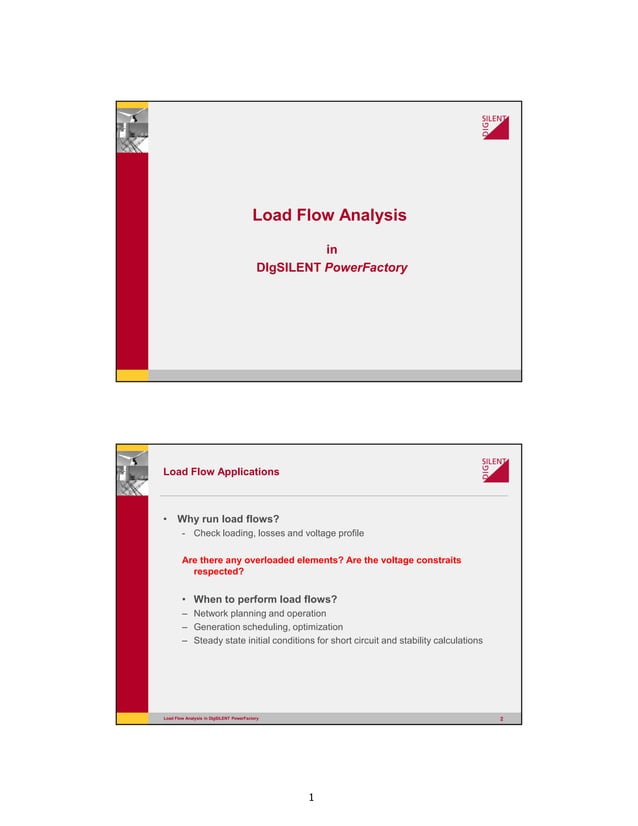 DigSILENT PF - 03 load flow analysis | PDF | Technology & Computing