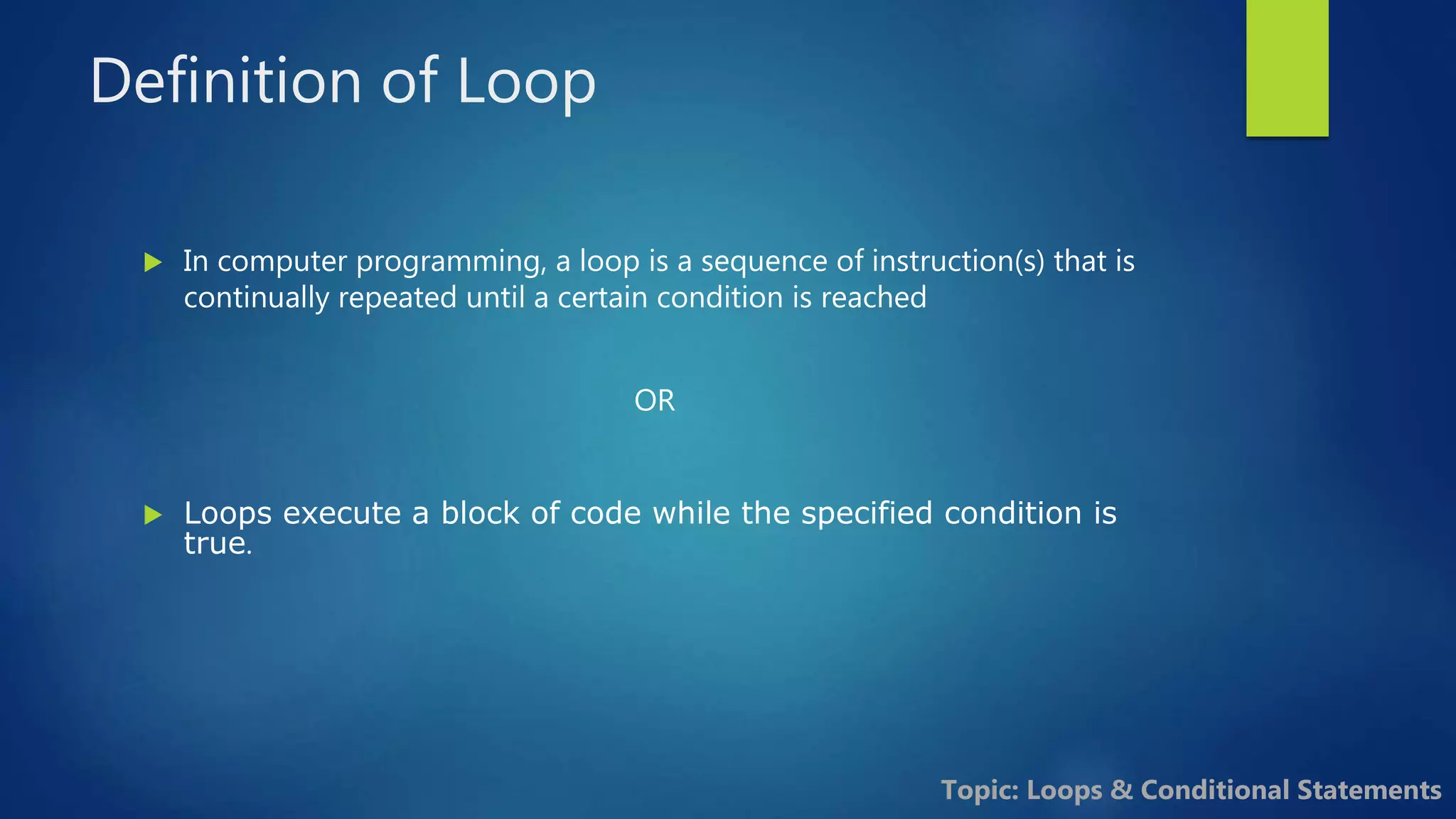 03loop conditional statements | PPT