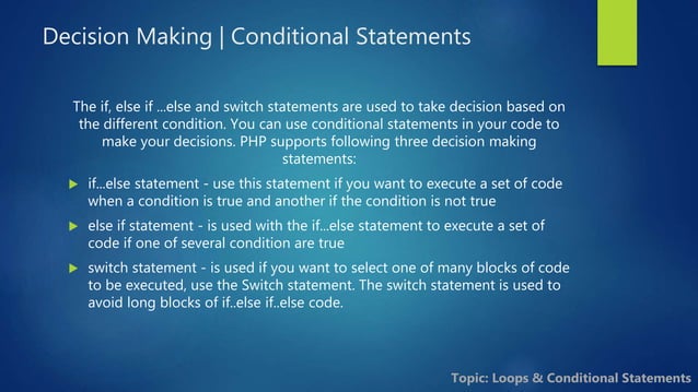03loop conditional statements | PPT