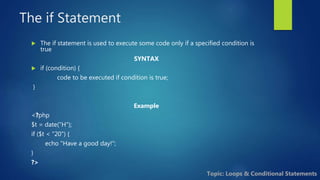 03loop conditional statements | PPT