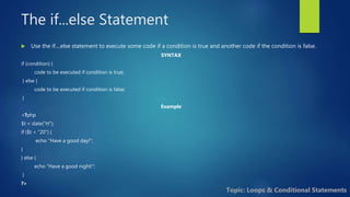 03loop conditional statements | PPT