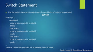 03loop conditional statements | PPT