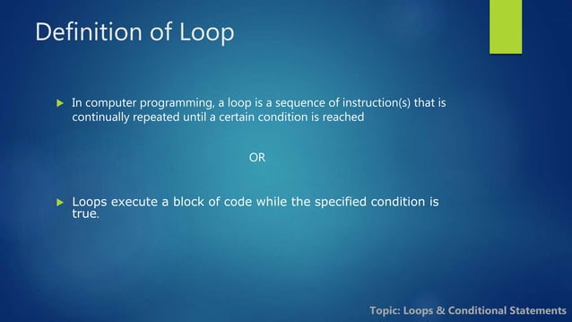 03loop conditional statements | PPT