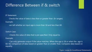 03loop conditional statements | PPT