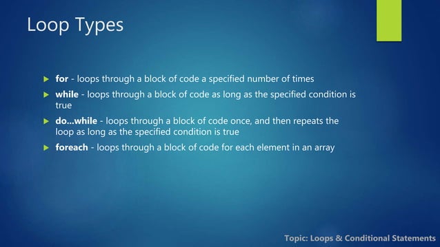 03loop conditional statements | PPT