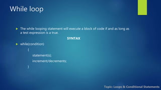 03loop conditional statements | PPT