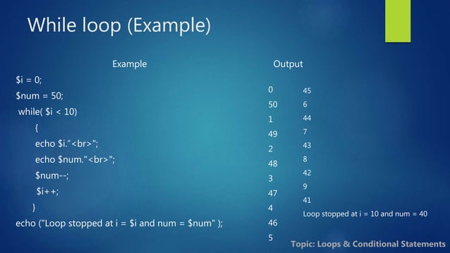 03loop conditional statements | PPT