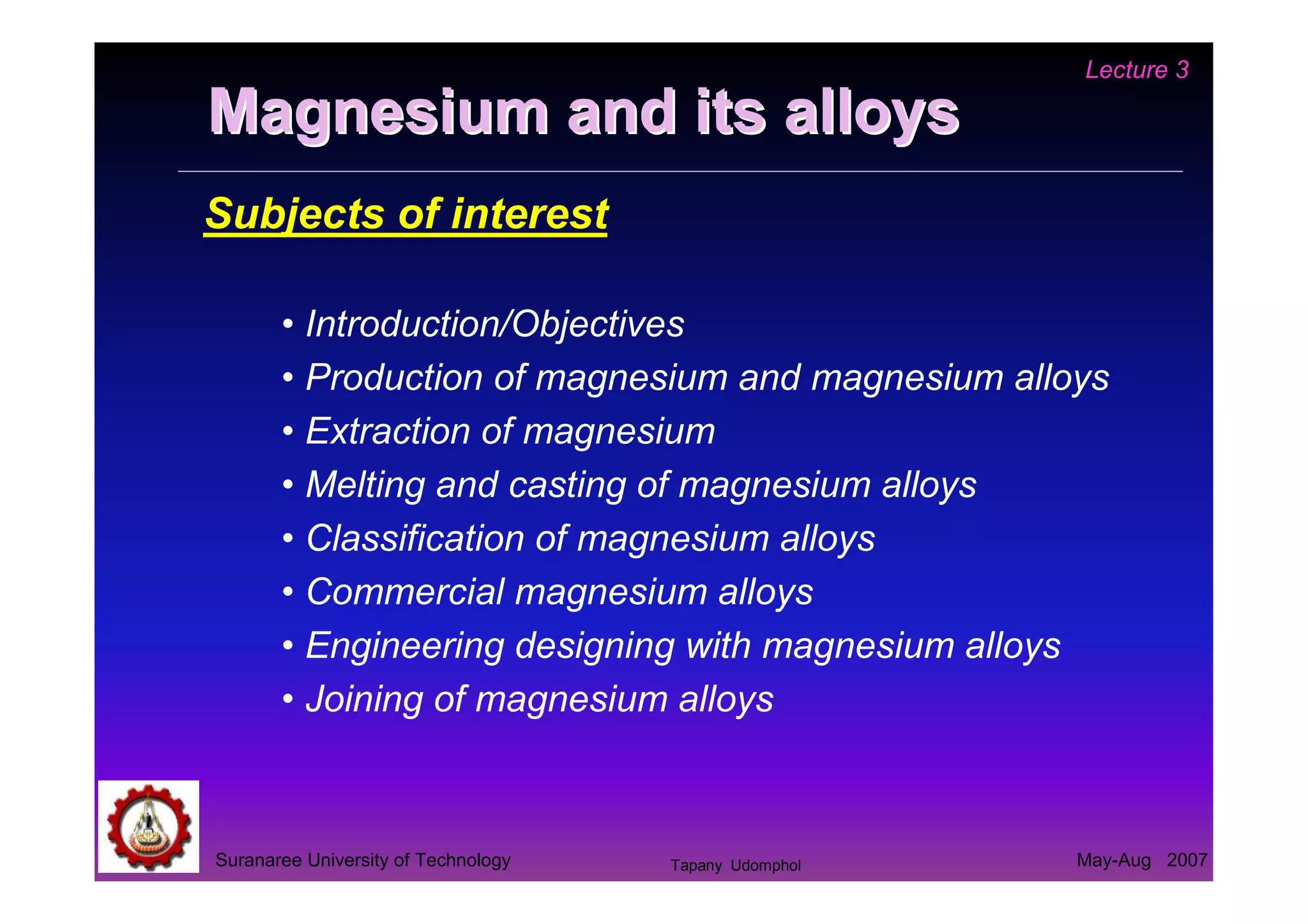 03 magnesium and magnesium alloys | PDF