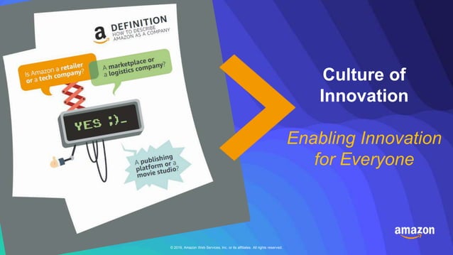 The Culture of Innovation at Amazon – Driving Customer Success | PPT