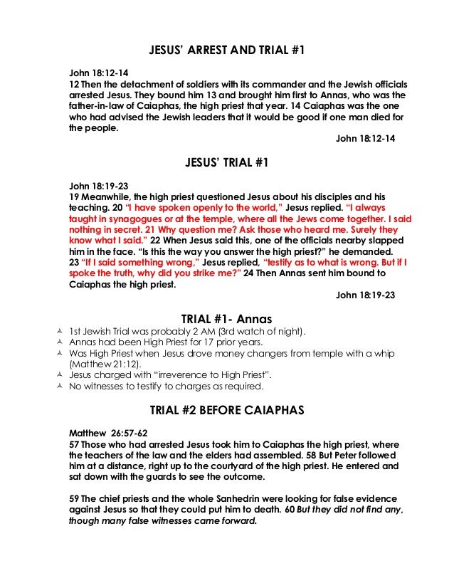 03 March 24, 2013, The 6 Trials Of Jesus