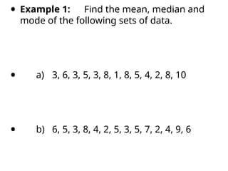 Central Tendency - 3 method mean median mode | PPT