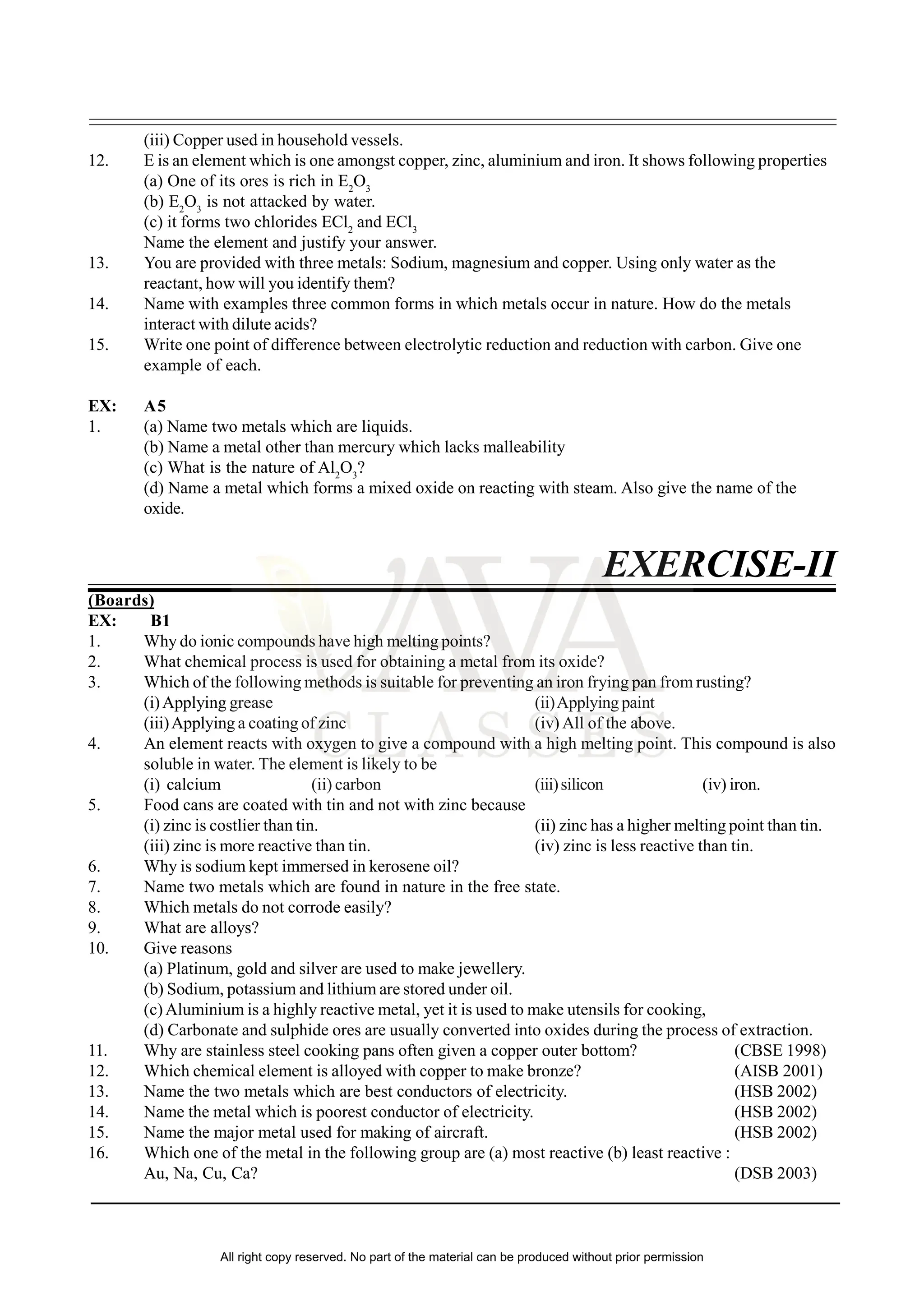 NCERT Chapter- 3 Metals & Non-metals pdf | PDF