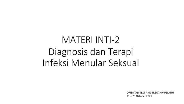 Tatalaksana Infeksi Menular Seksual (IMS) | PPTX