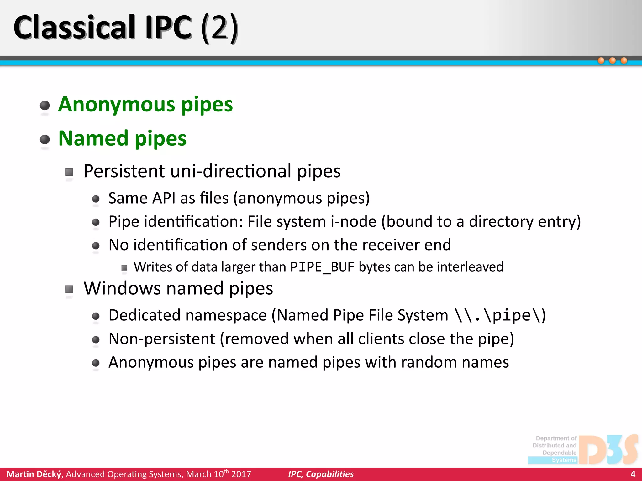 IPC in Microkernel Systems, Capabilities | PDF