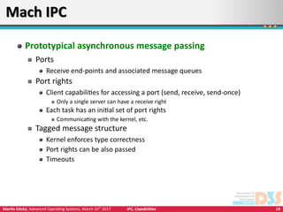 IPC in Microkernel Systems, Capabilities | PDF