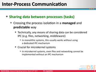IPC in Microkernel Systems, Capabilities | PDF