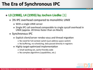 IPC in Microkernel Systems, Capabilities | PDF