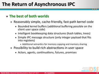 IPC in Microkernel Systems, Capabilities | PDF