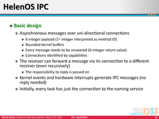 IPC in Microkernel Systems, Capabilities | PDF