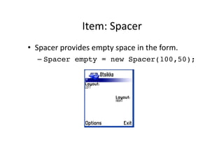 MIDP GUI Development: Alert, List, Form, TextBox | PPT